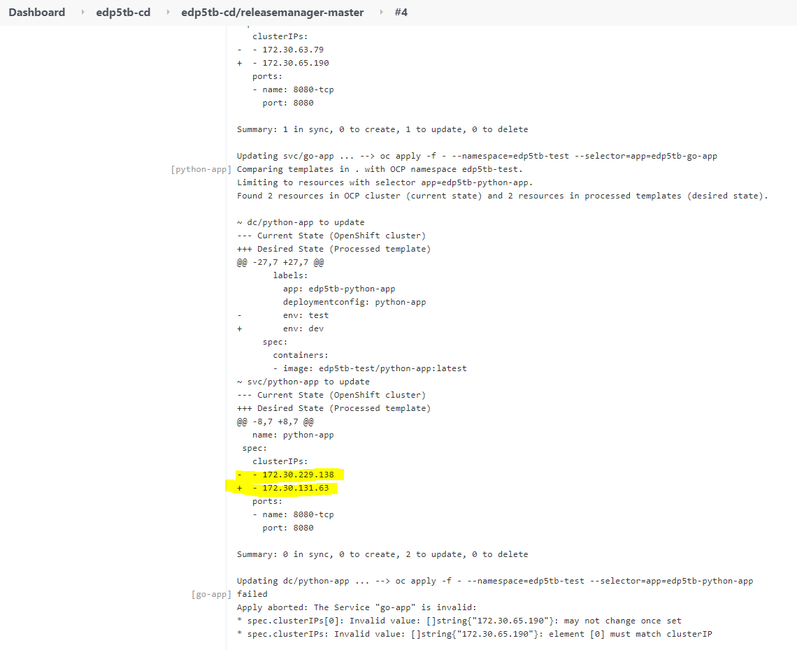 Tailor detects drift in cluster IP addresses · Issue #683 · opendevstack/ods-jenkins-shared ...