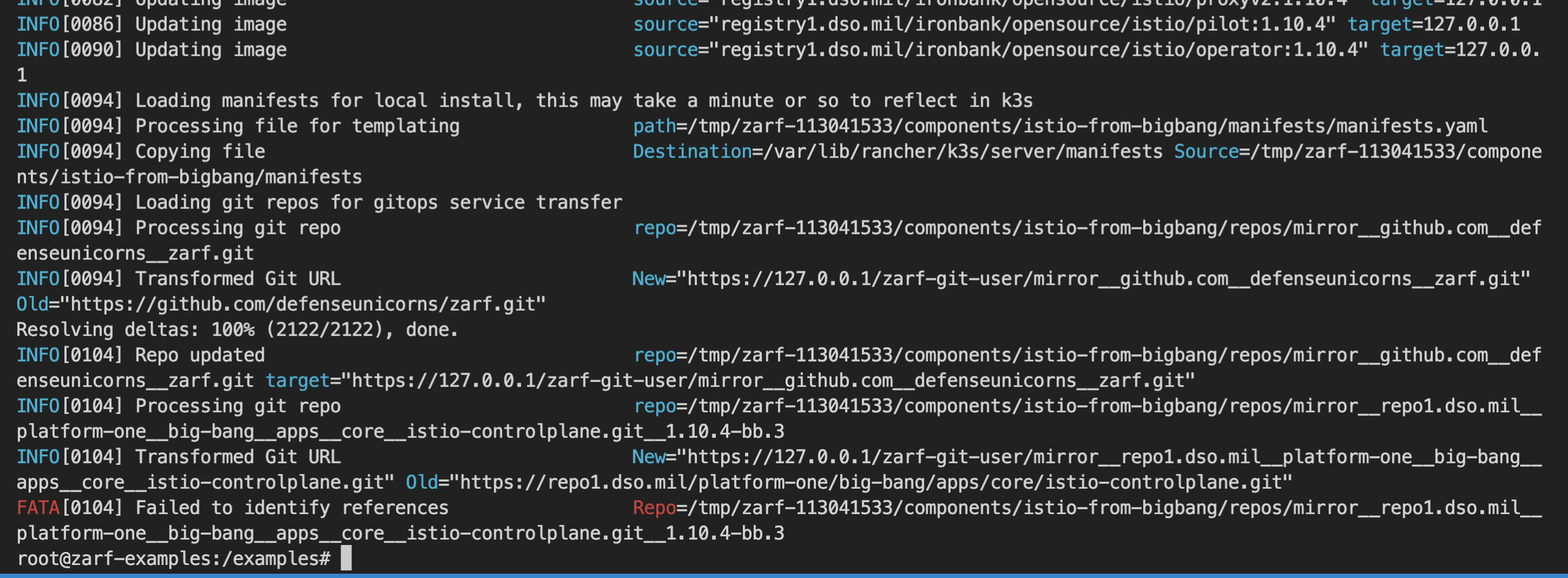 `zarf package deploy` broken when using gitops with repos that use `@tag` notation · Issue #210 ...