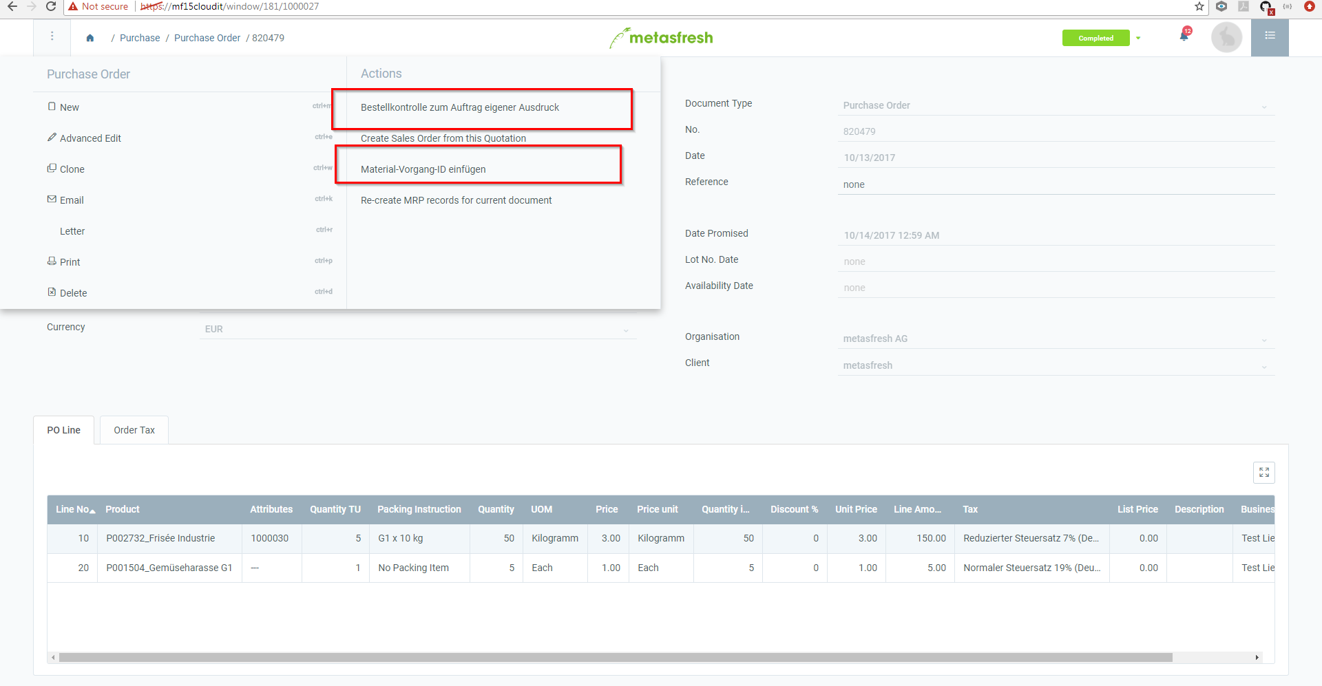 Window Design Webui: Improvements in window Purchase order · Issue ...