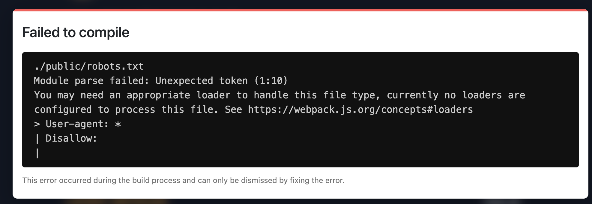 Unexpected token when parsing robots.txt file · vercel next.js · Discussion #27661 · GitHub