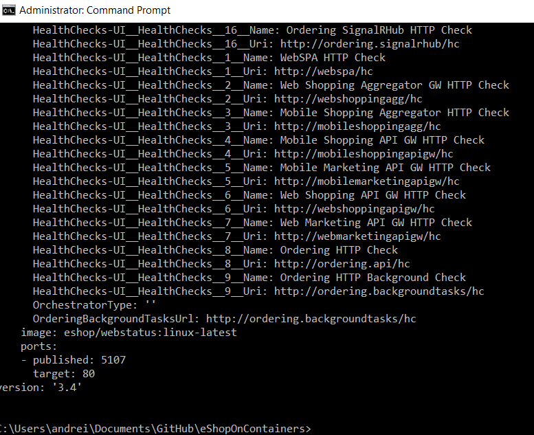 Error Docker Compose · Issue 1070 · Dotnet Architecture 2875