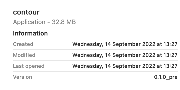 Wrong Version Number In Macos Download 034223 · Issue 841 · Contour Terminalcontour · Github