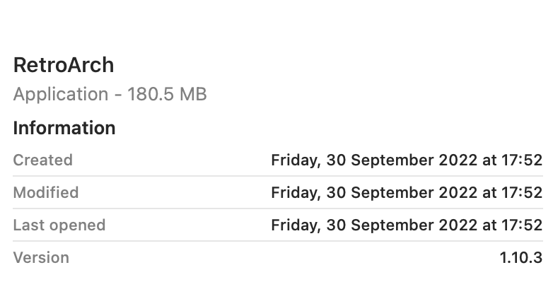 Wrong version number in retroarch/retroarch-metal macOS download 1.11.0 (stable) · Issue #14468 ...