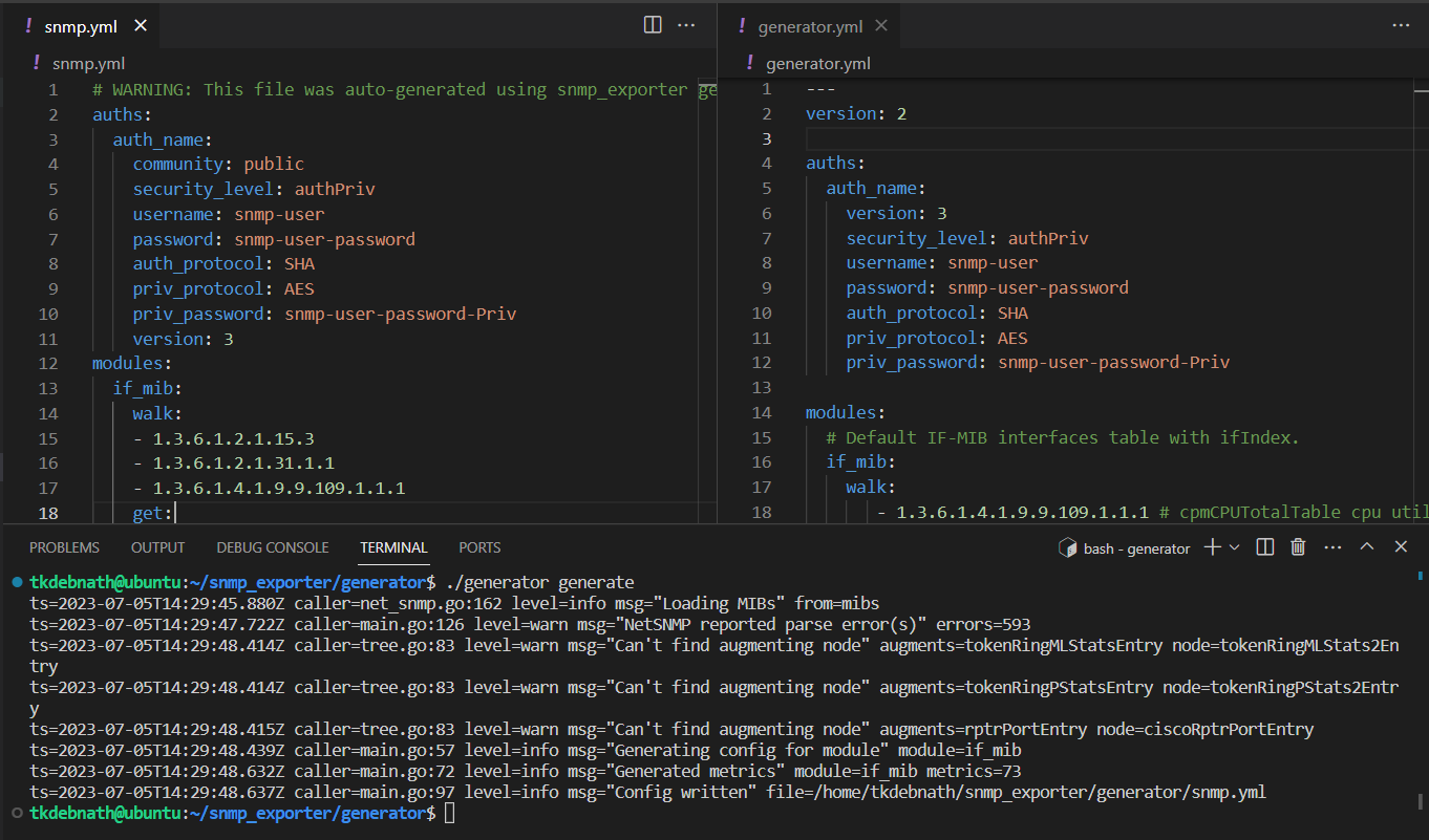 Unbale to generate SNMP.yml after latest update · Issue #909 ...