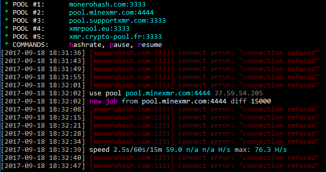 Issue with failover pools. · Issue #114 · xmrig/xmrig · GitHub
