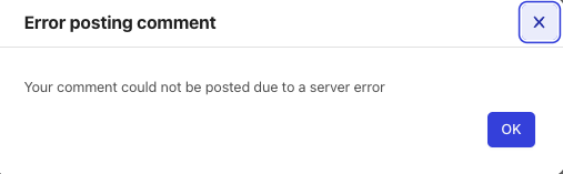 Change out error message that appears when a suspended/comment suspended user tries to comment ...