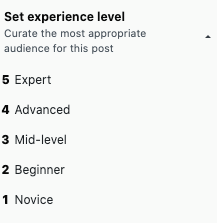 Label Experience Level Scale in User Settings · Issue #8414 · forem ...