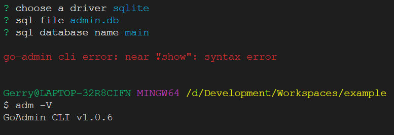 [Question]project可以run起来了，但是用adm生成sqlite数据库表报错 · Issue #81 · GoAdminGroup/go-admin · GitHub