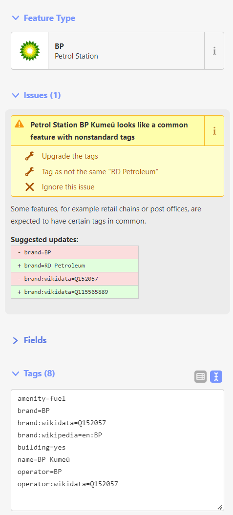 Bug Incorrect Tag Suggestions For Gas Stations · Issue 7508 · Osmlabname Suggestion Index 6583