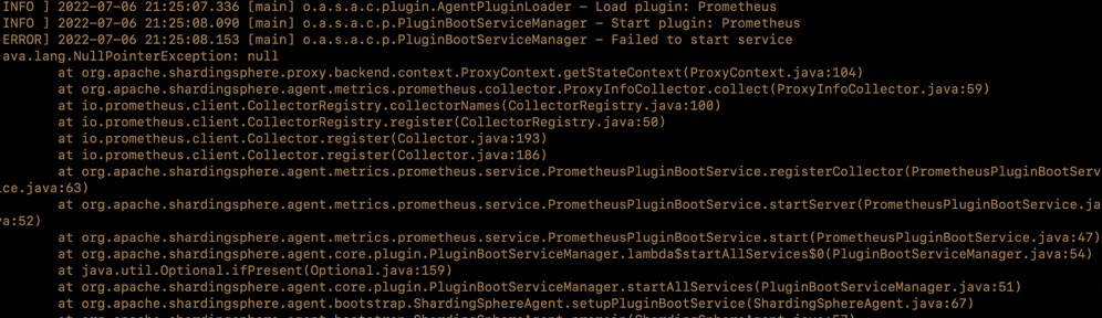 ShardingSphere-Proxy opens prometheus monitoring and fails to start · Issue #18906 · apache ...