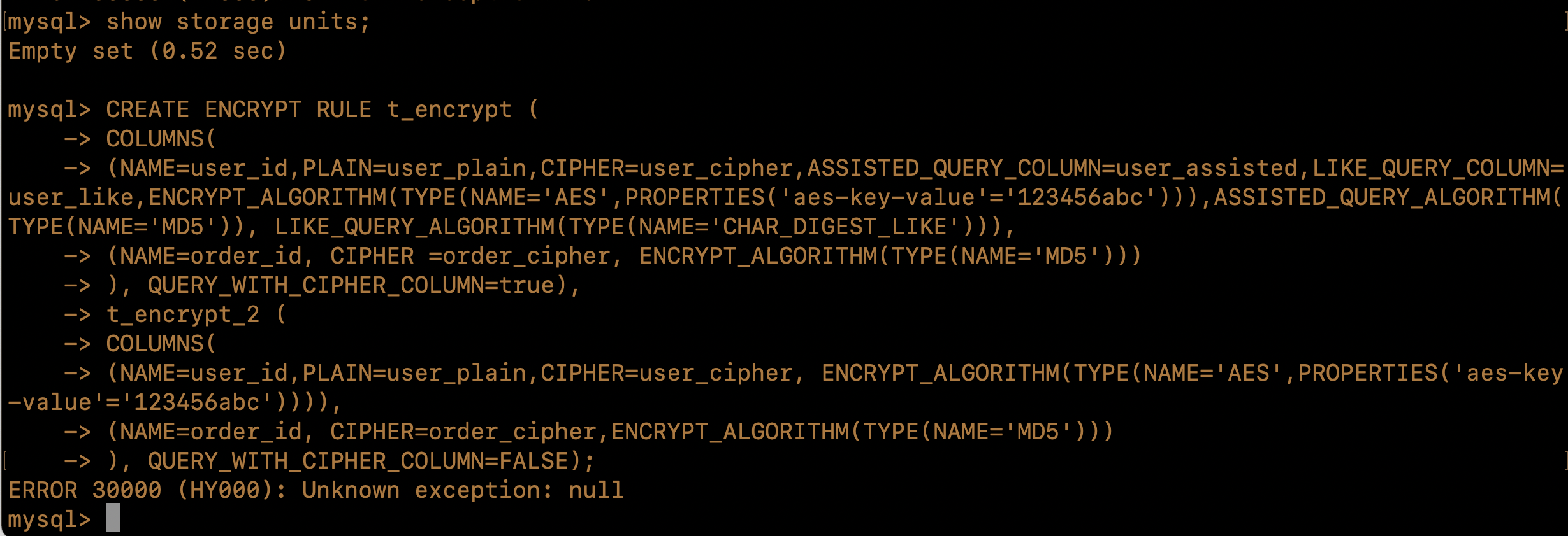 Create encrypt rule error when no storage nodes · Issue #22699 · apache/shardingsphere · GitHub