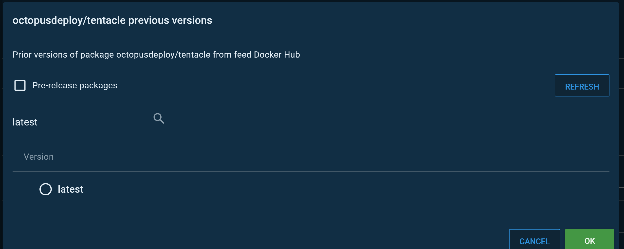 The latest docker tag should not be sorted as the latest version ...