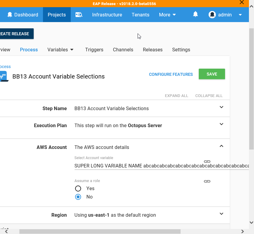 2018 2 Bug Bash Feeback Aws Account With Long Name Pushes Buttons Off Screen In Tenant