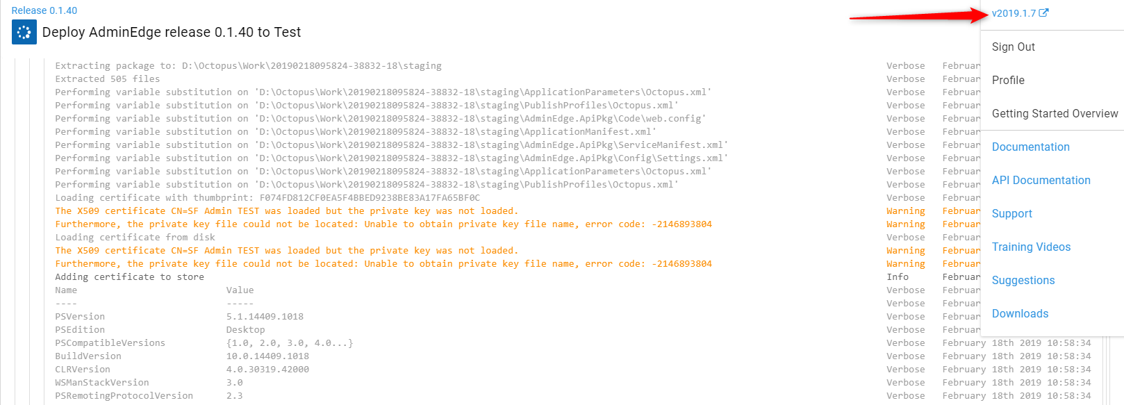 Remove warnings from Service Fabric deployments when private keys are not available · Issue ...
