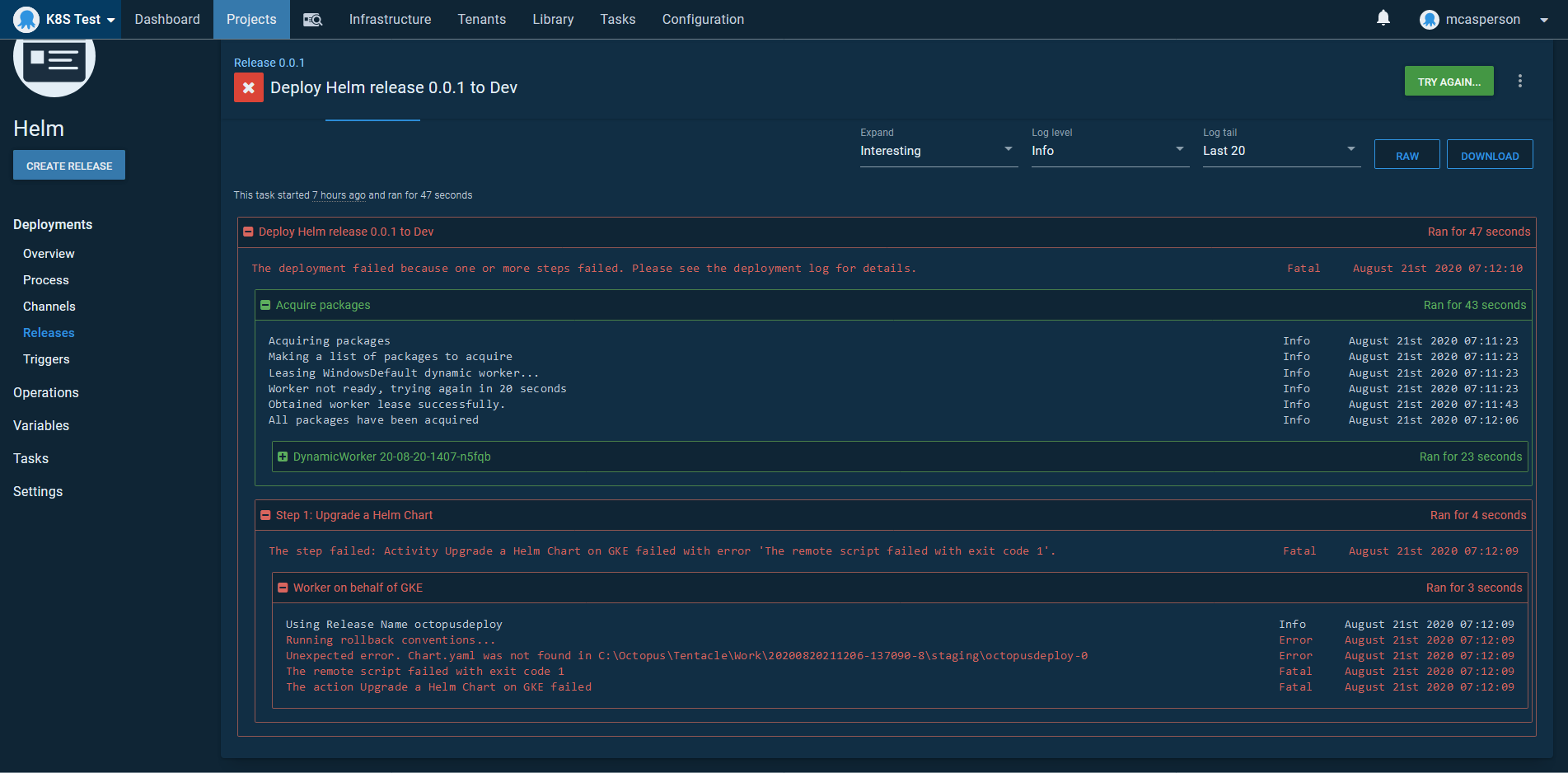 Helm Upgrade Step Fails If Package Id And The Archive Subdirectory Dont Match · Issue 6527 