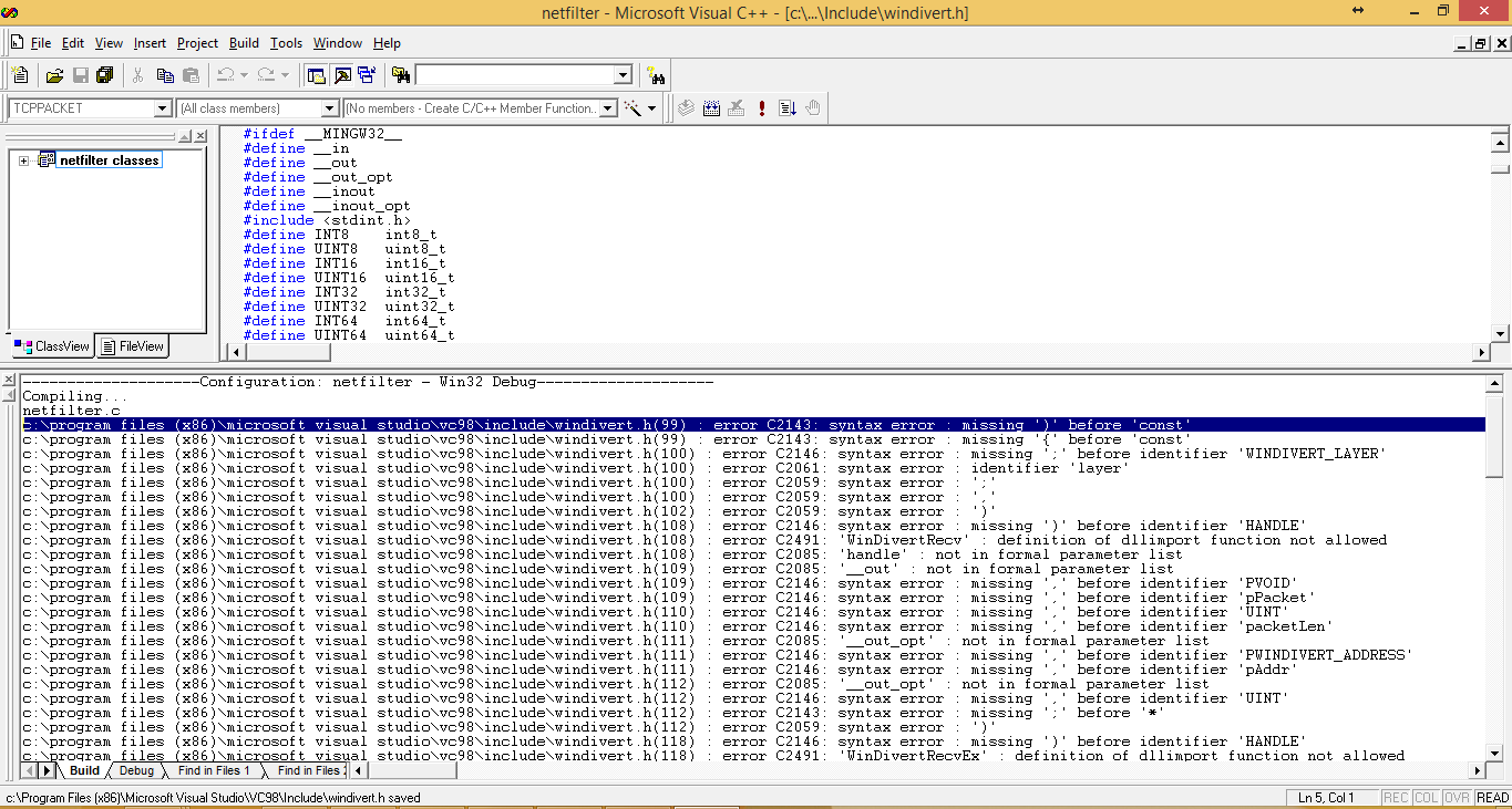 Example Compile issue · Issue #105 · basil00/WinDivert · GitHub