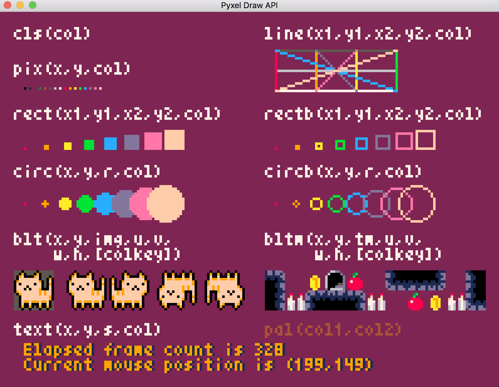 Some elements not drawn in Pyxel 1.0.0 · Issue #119 · kitao/pyxel · GitHub