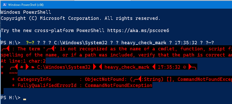 Some fonts not rendering in native PowerShell but do in Terminal or VS Code. · Issue #698 ...