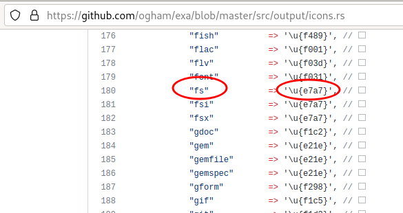 Add Kotlin, Julia, F# and Assembly icons · Issue #1080 · ogham/exa · GitHub