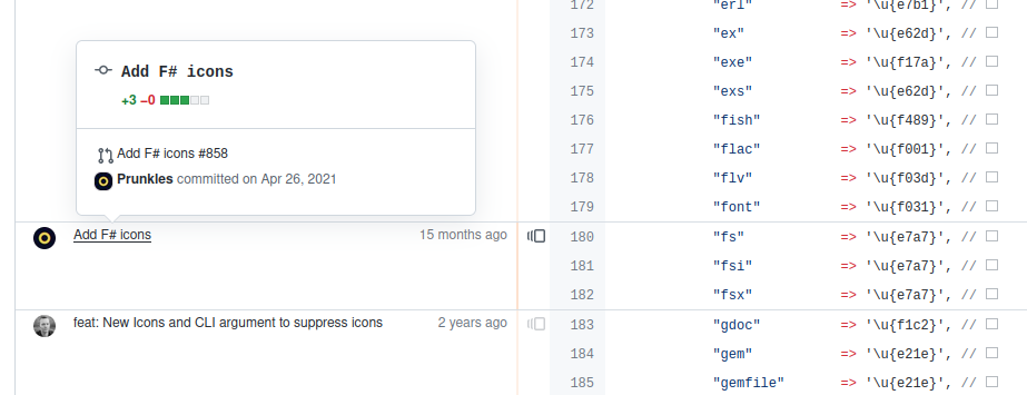 Add Kotlin, Julia, F# and Assembly icons · Issue #1080 · ogham/exa · GitHub