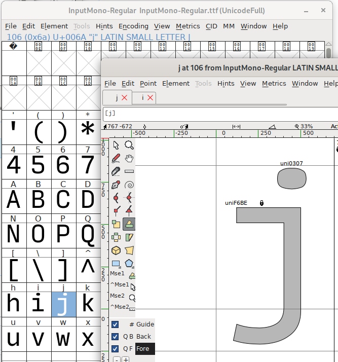 Patching InputMono overwrites the letter `j` · Issue #400 · ryanoasis ...