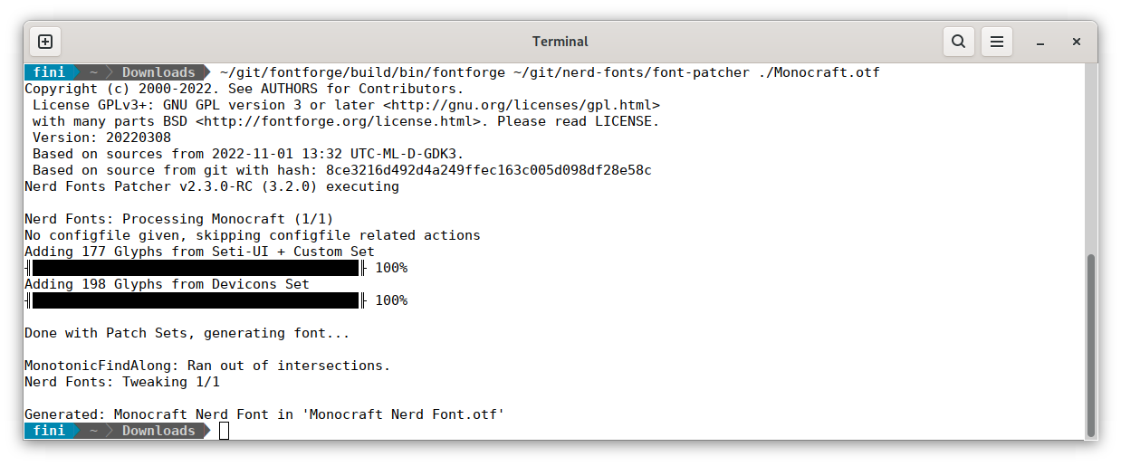 OSError: Font generation failed · Issue #1002 · ryanoasis/nerd-fonts · GitHub