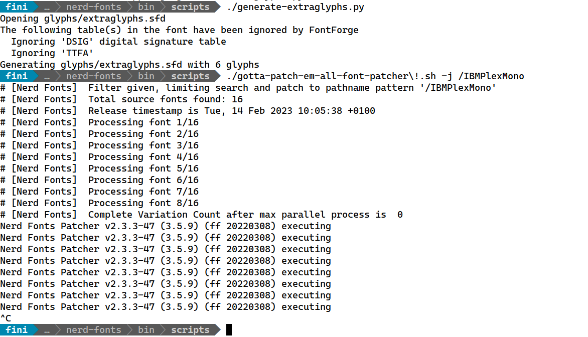 Blex Mono NF (Windows Compatible) appears to have broken powerline glyphs · Issue #1122 ...