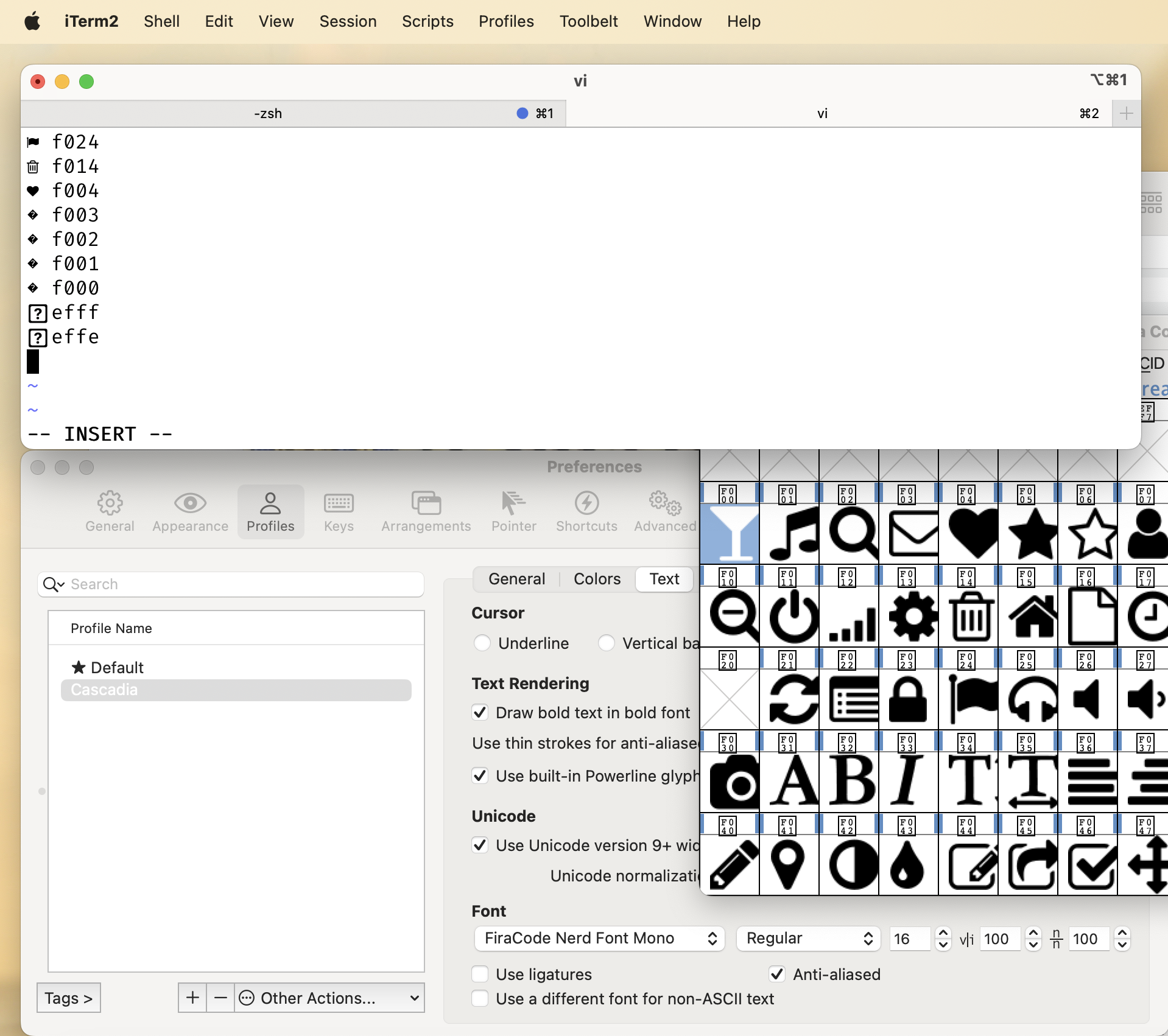 f000 f001 f002 f003 not rendered by iTerm · Issue #1149 · ryanoasis ...