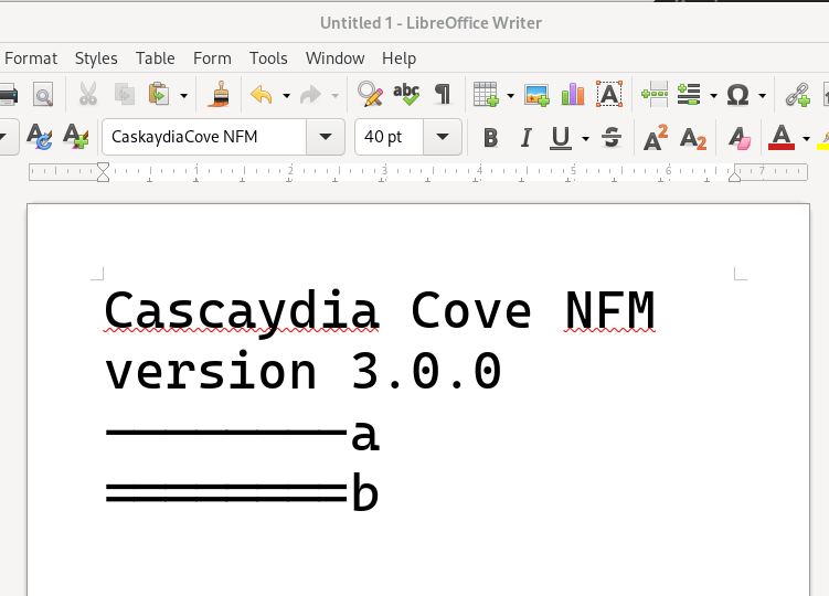 Caskaydia Cove has broken infinite ligatures · Issue #1184 · ryanoasis/nerd-fonts · GitHub