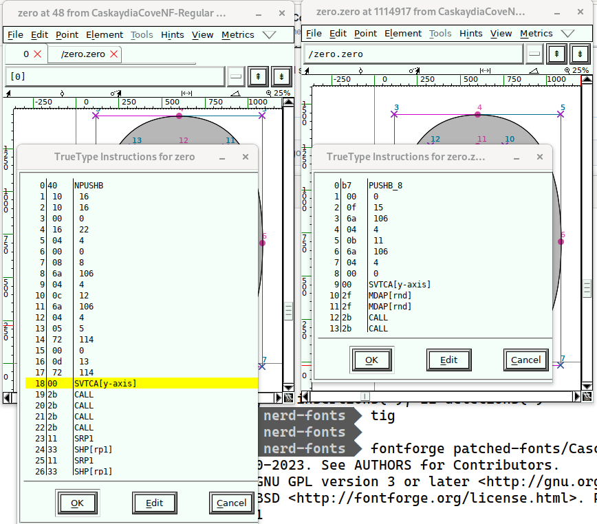 [CaskaydiaCove] Slashed zero has wrong height · Issue #1390 · ryanoasis/nerd-fonts · GitHub