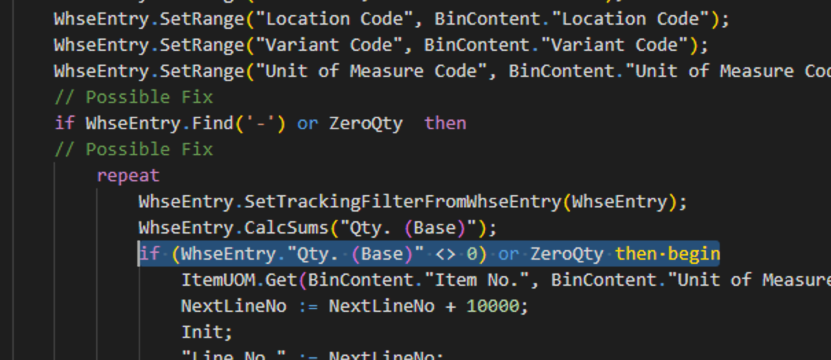 Bug Report 7390 Whse Calculate Inventory Items Not On Inventory Not Working From 181