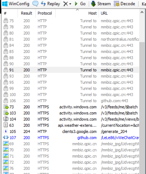 Fiddler得到的都是TunneltoSession，拿不到真實url · Issue #10 · LeLe86/vWeChatCrawl · GitHub