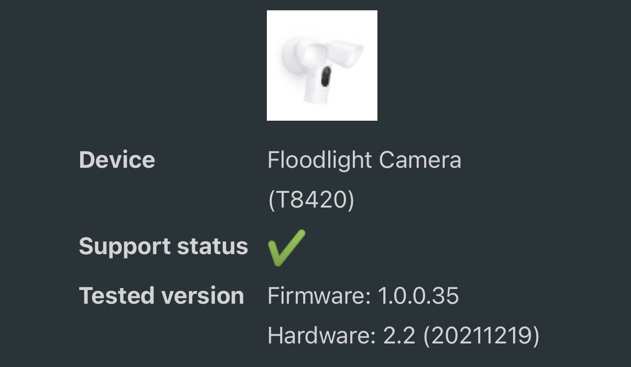 [Bug]: HKSV doesn't work with T8420 Floodlight Camera · Issue #143 · homebridge-eufy-security ...