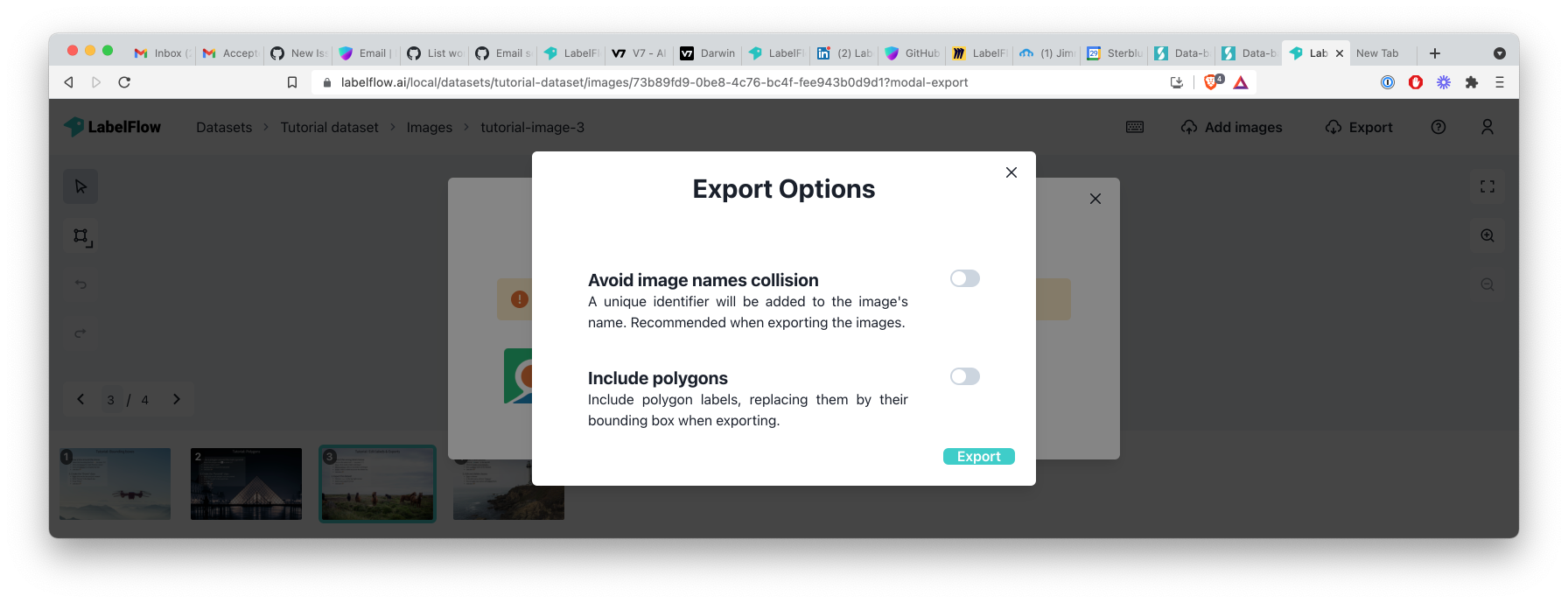 Export button shrinks when windows height is small · Issue #473 · labelflow/labelflow · GitHub