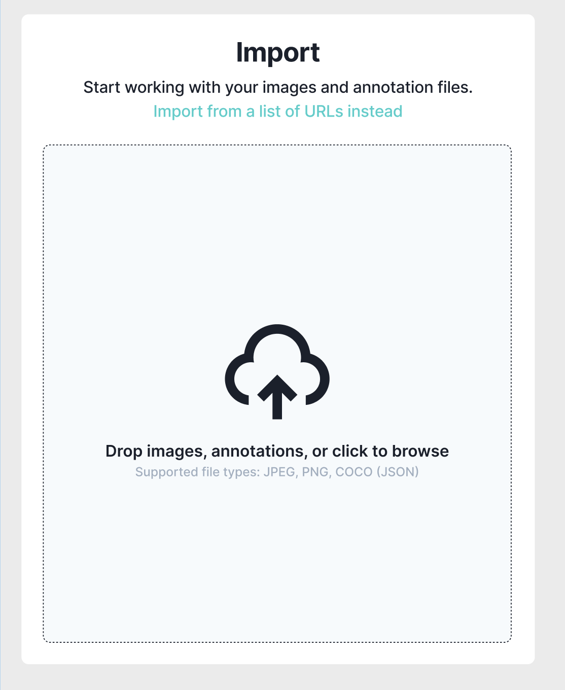 Import modal: change text to make COCO import discoverable · Issue #851 · labelflow/labelflow ...