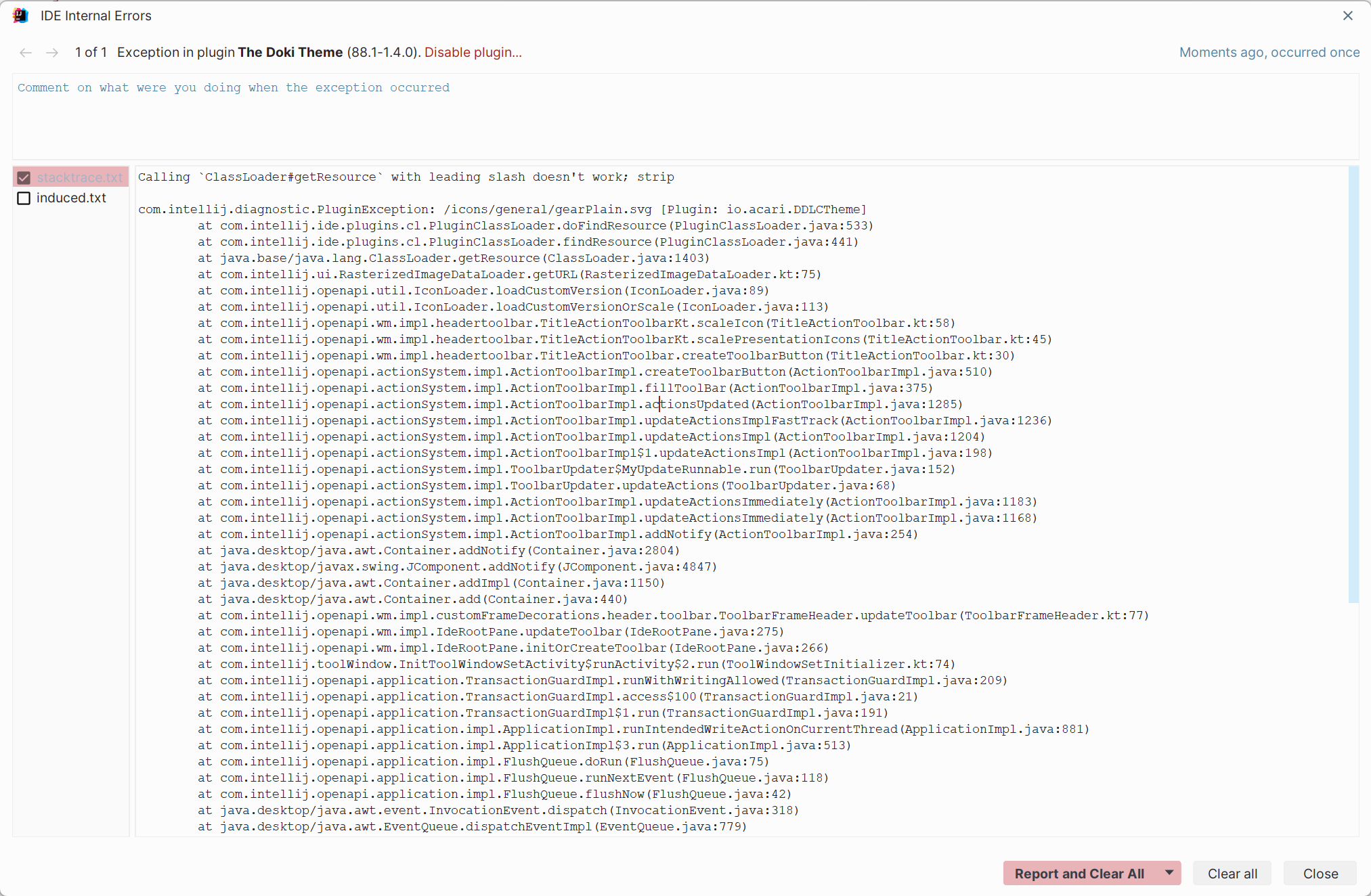 exception when start the IDEA · Issue #580 · doki-theme/doki-theme-jetbrains · GitHub