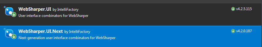 First Time Installing Websharper And Then Nuget Of Ui Next Fails With Assembly Version Mismatch