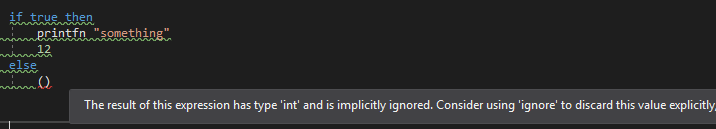 Wrong expression is ignored warning range · Issue #5418 · dotnet/fsharp · GitHub
