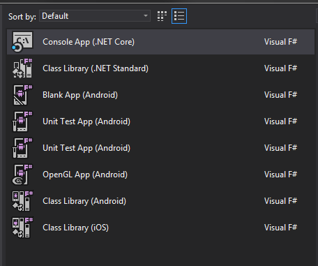 Where did the .NET Framework and other F# templates go in Visual Studio ...