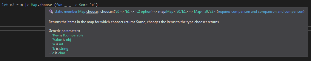 Tooltips for resolved generic parameters use wrong names, and introduce variables that aren't ...