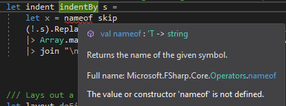 Nameof function is available, when it is not available... · Issue #7826 · dotnet/fsharp · GitHub