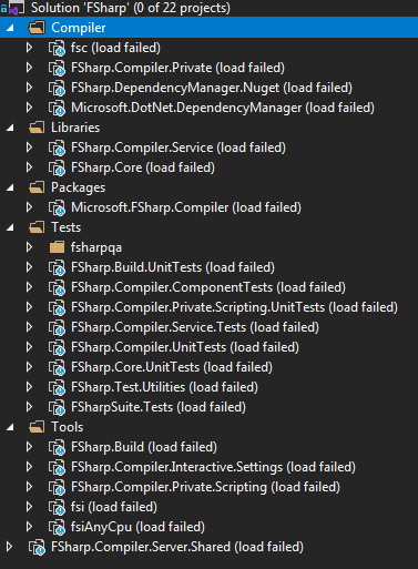 Cannot open any project in FSharp.sln anymore · Issue #10193 · dotnet/fsharp · GitHub