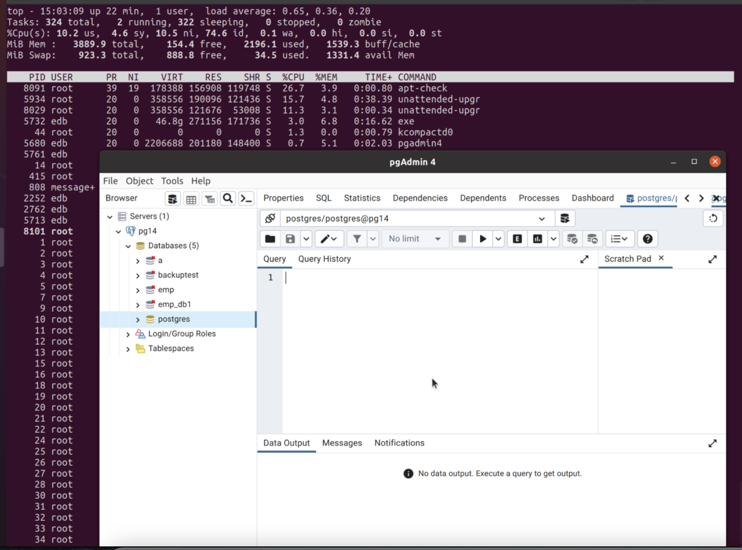 CPU utilization out of proportion for pgAdmin4 6.20 · Issue #5875 · pgadmin-org/pgadmin4 · GitHub