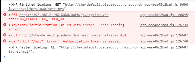 Eclipse che multiuser mode not working with Keycloak's ep as auth url ...