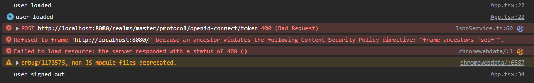 Addusersignedout Event Being Fired When User Is Signed In · Issue 982 · Authts React Oidc