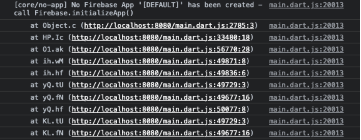 🐛 [firebase Core] Can T Initialize Firebase On Web In Release Mode · Issue 9863 · Firebase