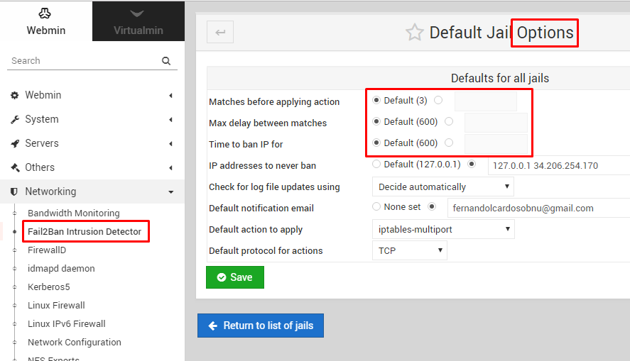 Bug on fail2ban, options not save · Issue #1180 · webmin/authentic-theme · GitHub