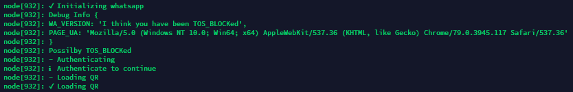WA_VERSION: 'I think you have been TOS_BLOCKed' · Issue #83 · open-wa/wa-automate-nodejs · GitHub