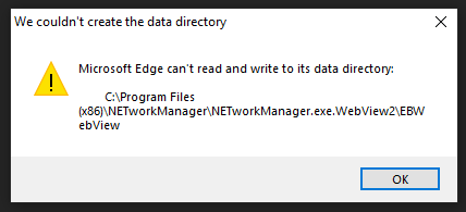 WebView2 - Permission denied in Program Files · Issue #382 · BornToBeRoot/NETworkManager · GitHub