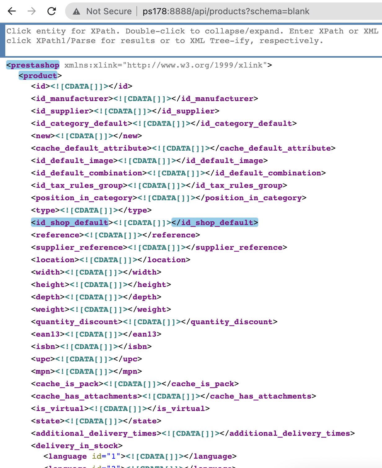 PHP Notice Error while accessing API on /products · Issue #28279 · PrestaShop/PrestaShop · GitHub